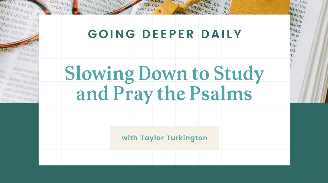 Going Deeper Daily: Slowing down to study and pray the Psalms with Tay ...